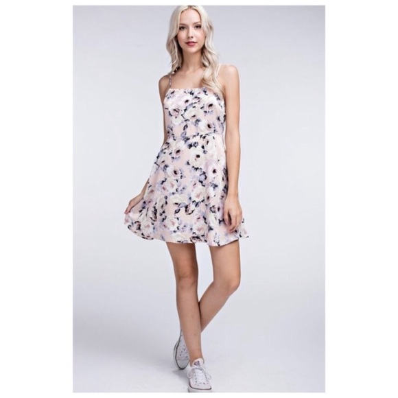 Honey Punch | Dresses | Nwt Honey Punch Pink Floral Sun Dress Large ...